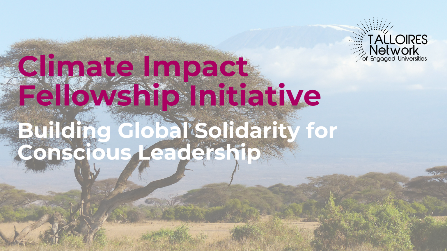 Climate Impact Fellowship Initiative - Talloires Network of Engaged ...